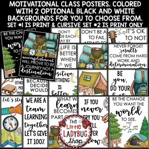 Camping Theme Classroom Decor Bulletin Board Camping Theme Motivational ...