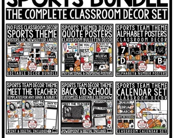 Sports Theme Classroom Decor Bulletin Board Sports Theme Motivational ...