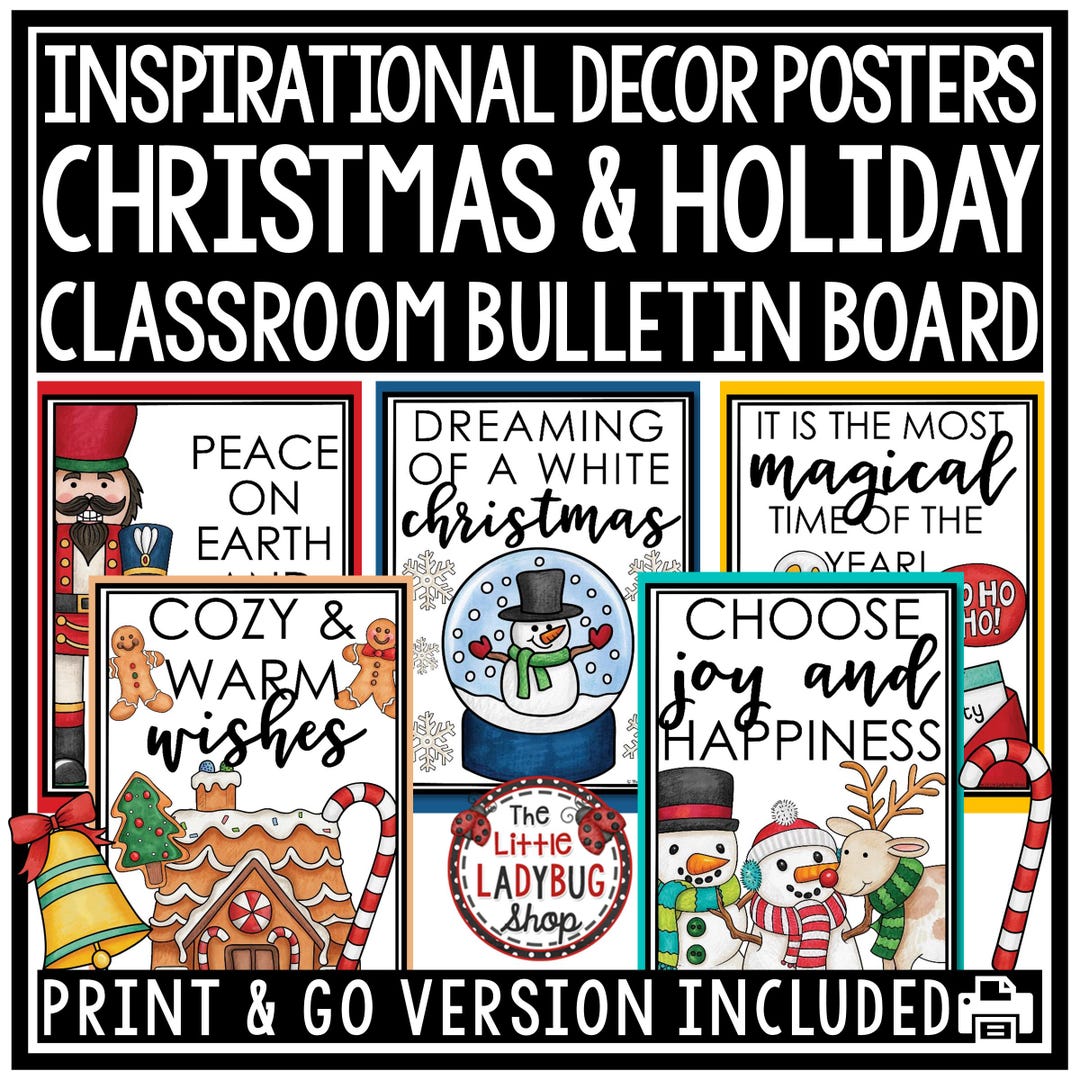 Christmas Posters Classroom Decor |winter Motivational Quote Posters ...