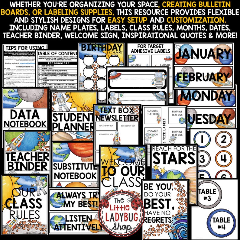 Space Theme Classroom Decor Bundle | Outer Space Theme Class Decor ...