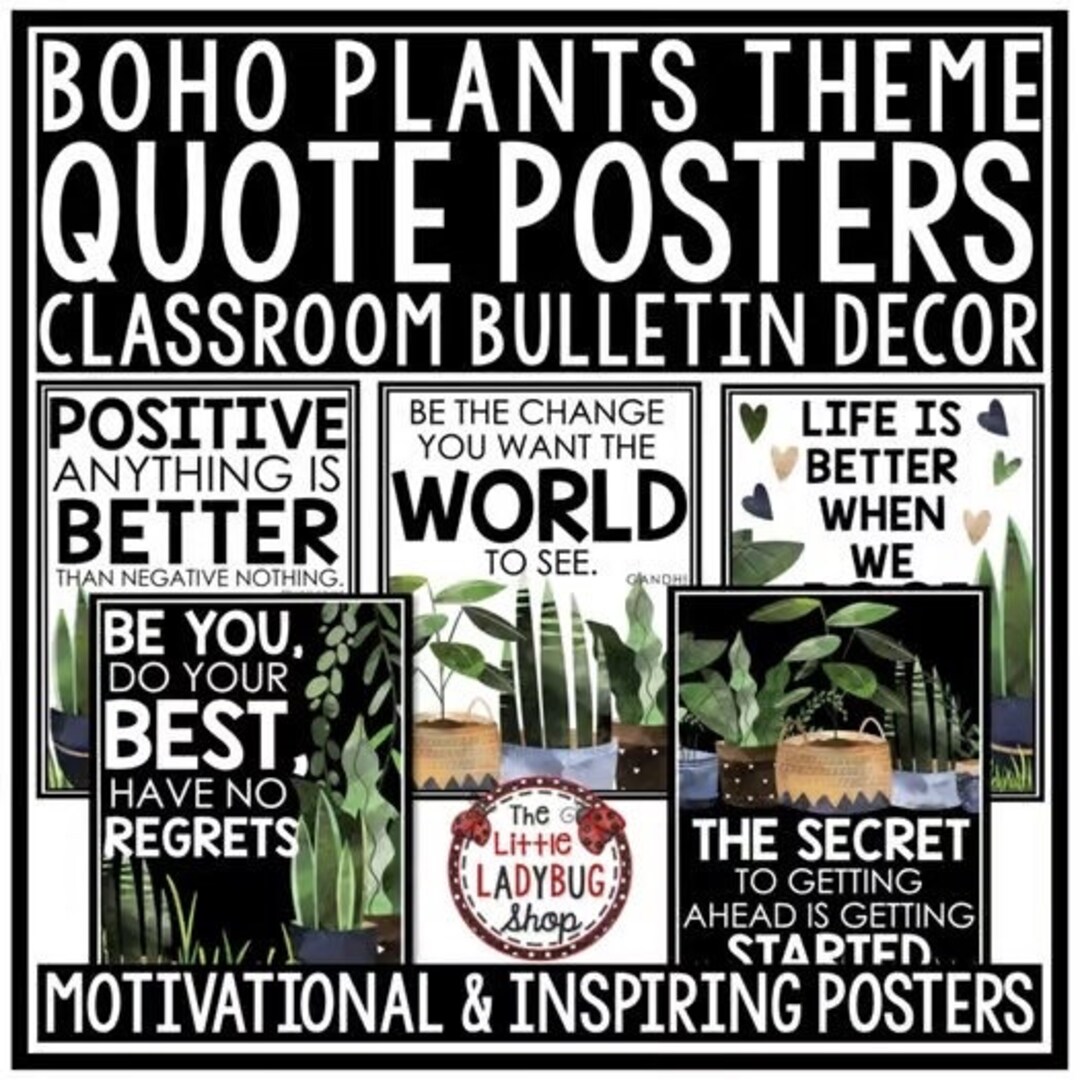 Boho Plants Theme Classroom Decor Bulletin Board | House Plants ...