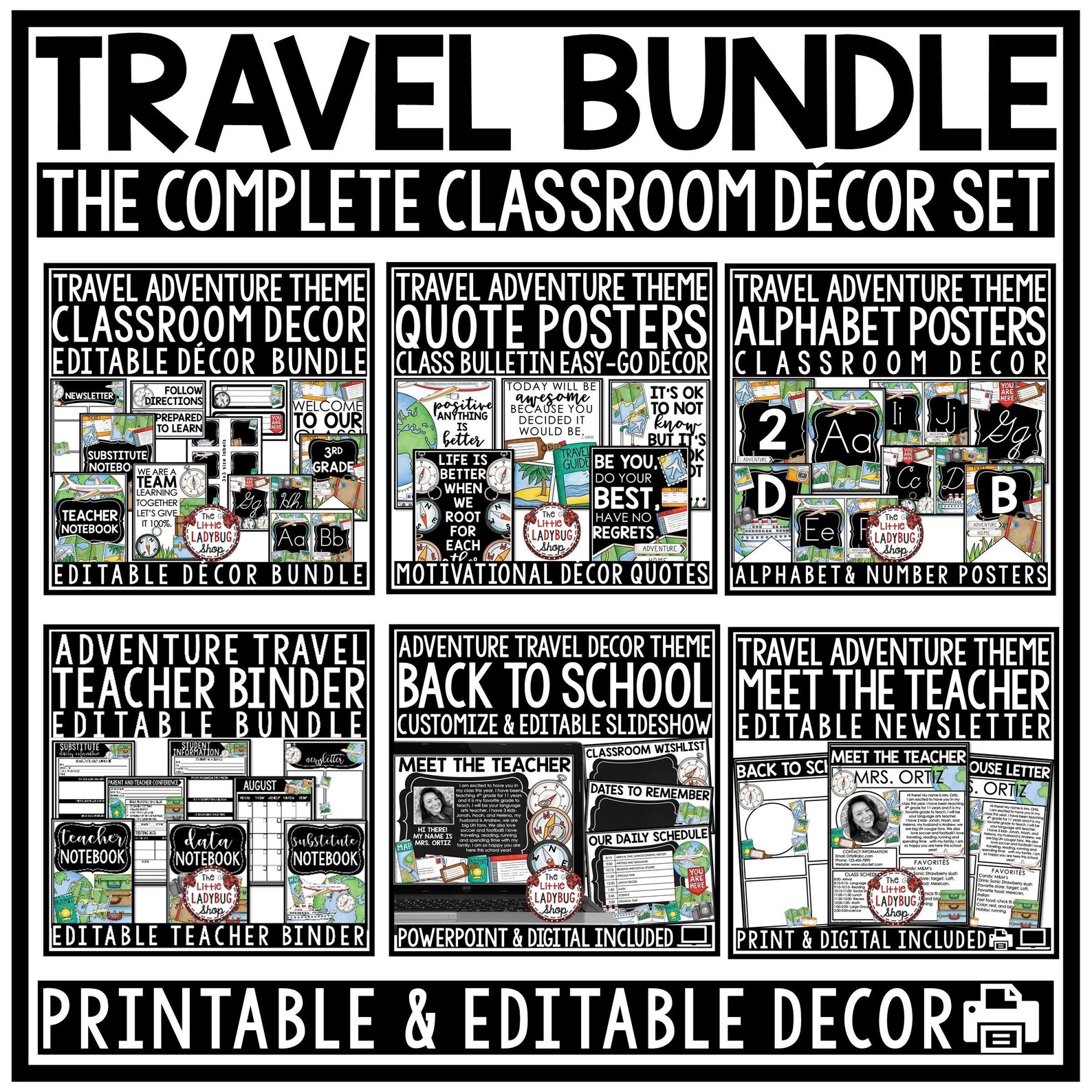 Adventure Travel Theme Classroom Décor Bundle | Travel Theme ...