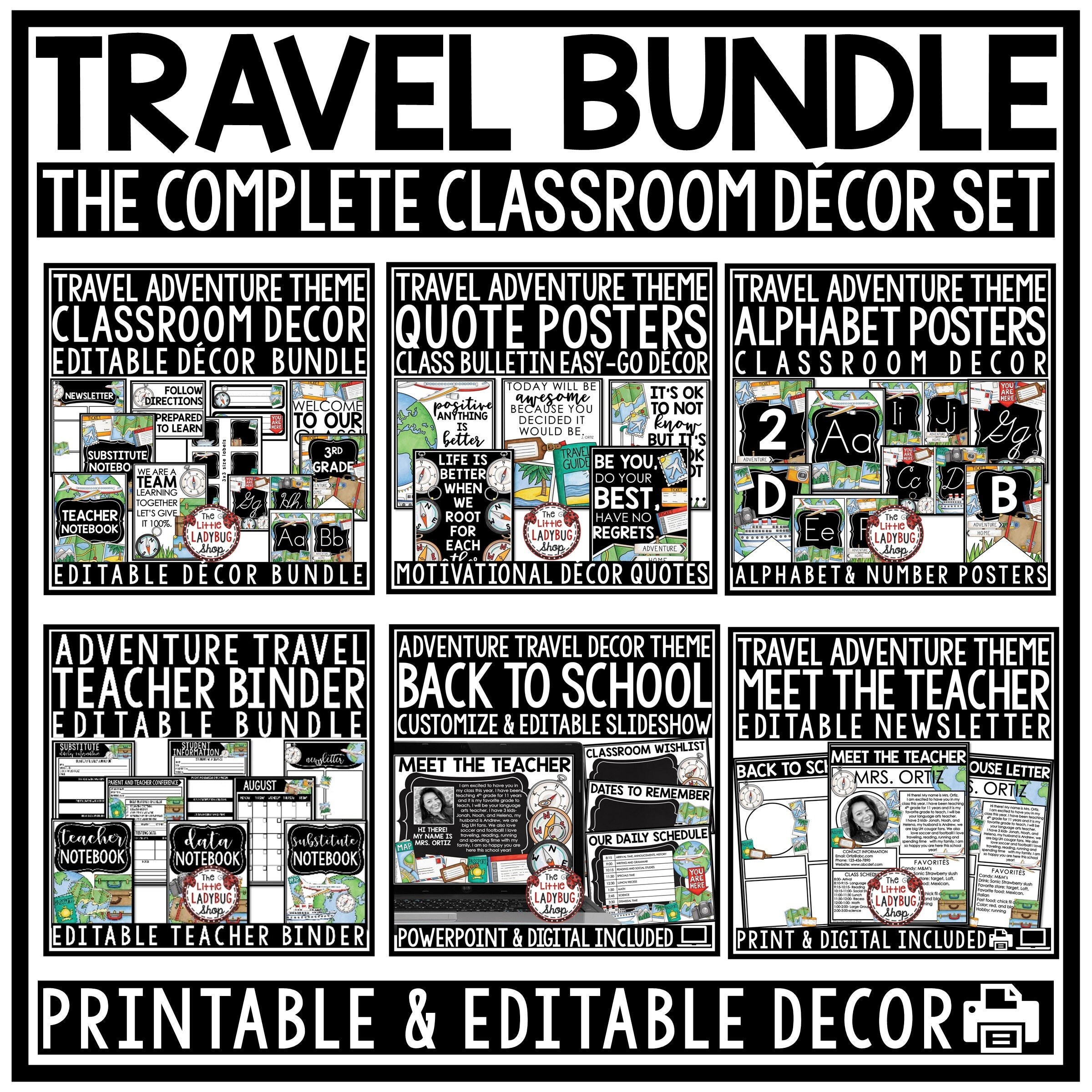 Adventure Travel Theme Classroom Décor Bundle | Travel Theme ...