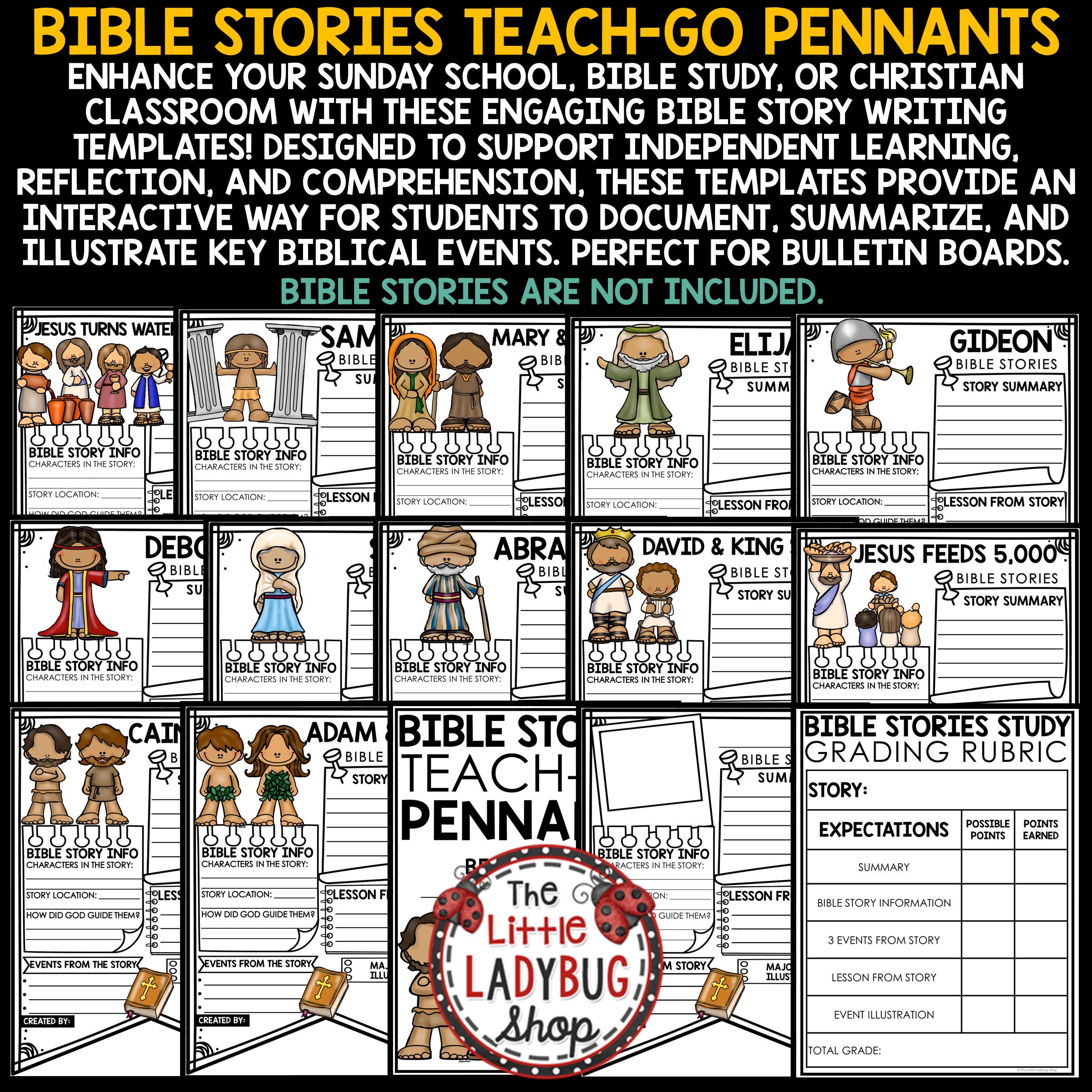 Christian Bible Stories | Bible Study Worksheets | Christian Homeschool ...