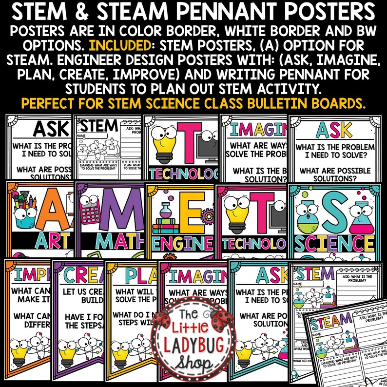STEM Posters Class Decor Bulletin Board | Stem Science Posters Bulletin ...