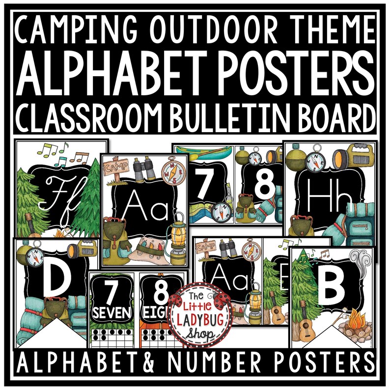Outdoor Camp Theme Classroom Décor Bundle Camping Motivational Quote ...