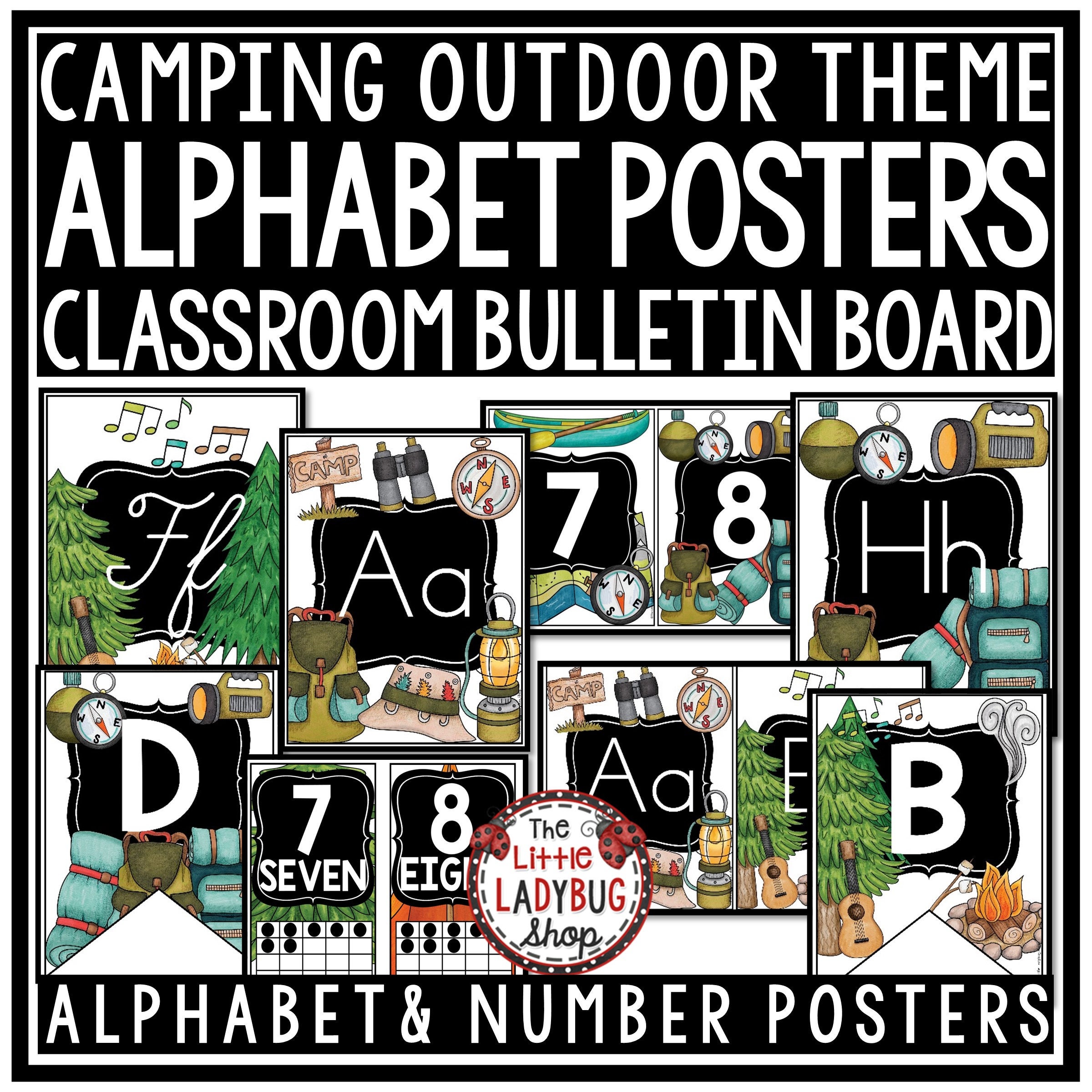Outdoor Camp Theme Classroom Décor Bundle Camping Motivational Quote ...