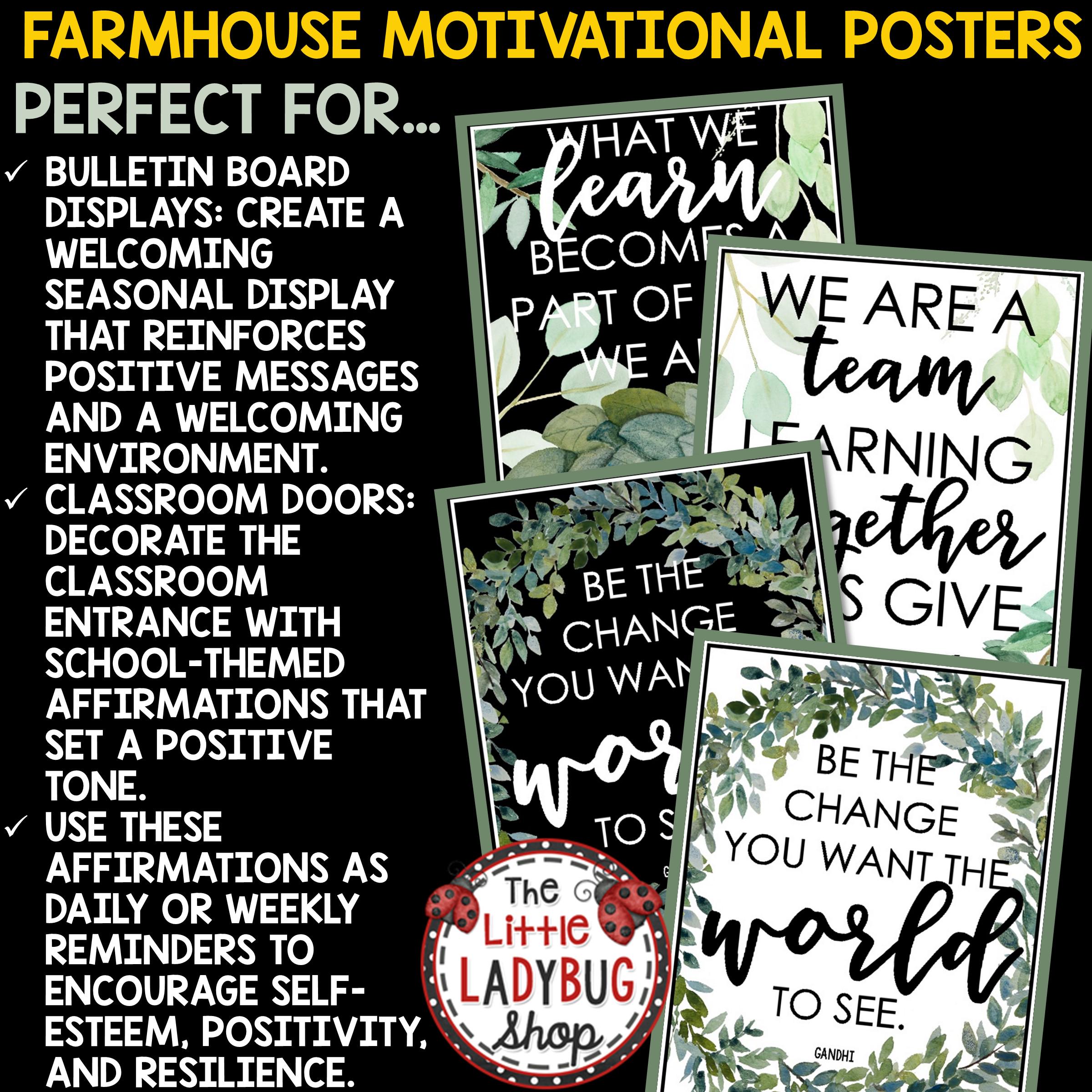 Modern Farmhouse Theme Classroom Decor Bulletin Board | Boho Farmhouse ...