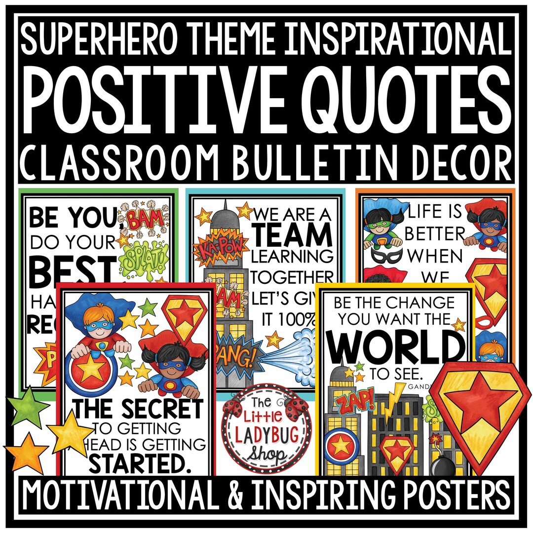 Superhero Theme Classroom Decor Bulletin Board | Superhero Positive ...