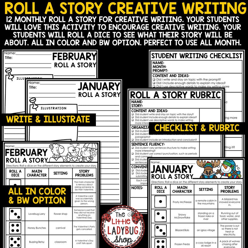 Roll a Dice Writing Prompts for Kids | Creative Writing Prompts ...
