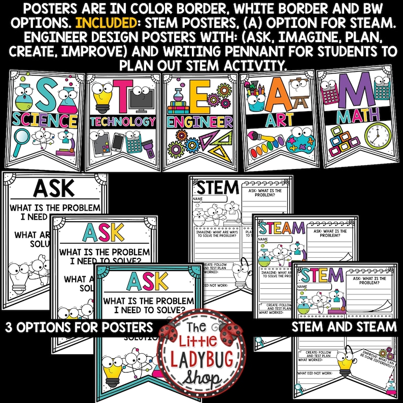 STEM Posters Class Decor Bulletin Board | Stem Science Posters Bulletin ...