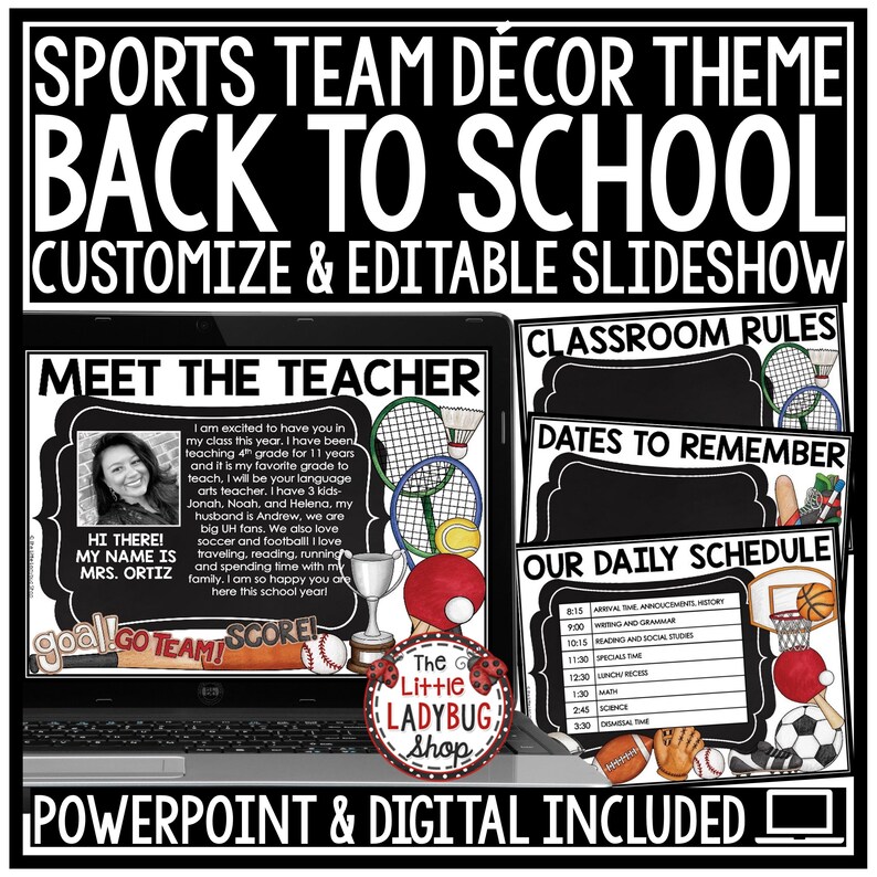 Sports Theme Classroom Decor Bundle Sports Theme Motivational Quote ...