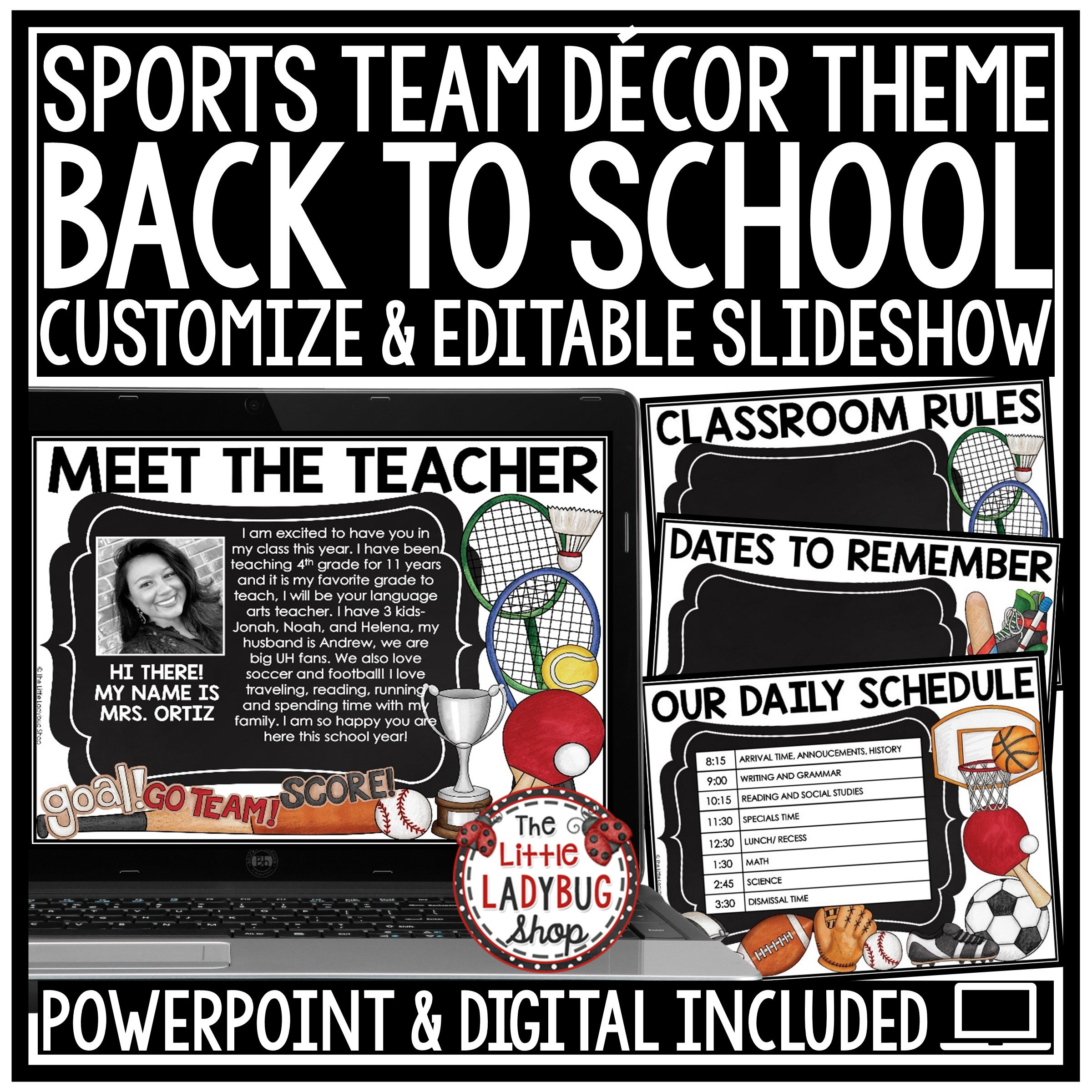 Sports Theme Classroom Decor Bundle Sports Theme Motivational Quote ...