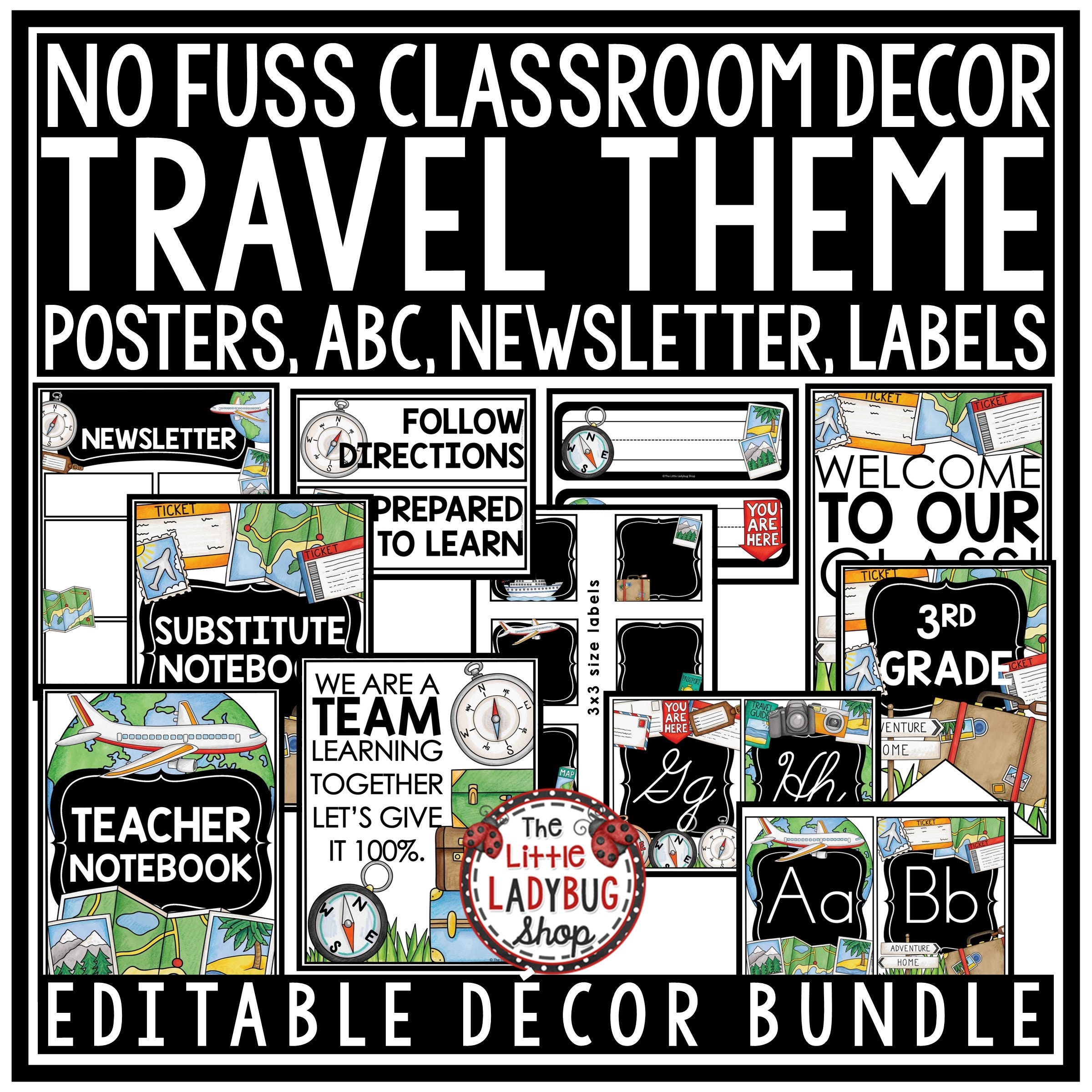 Adventure Travel Theme Classroom Décor Bundle | Travel Theme ...