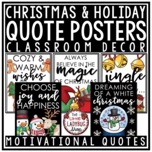 Christmas Theme Classroom Decor Bulletin Board winter Motivational ...