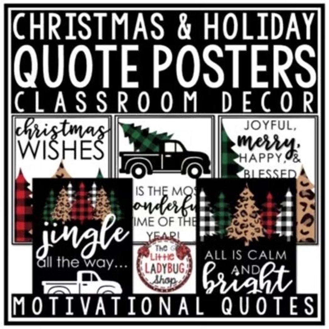 Christmas Theme Classroom Decor Bulletin Board | Holiday Motivational ...