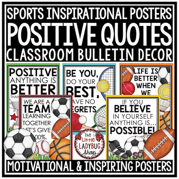 Positivity Poster Sports - Etsy