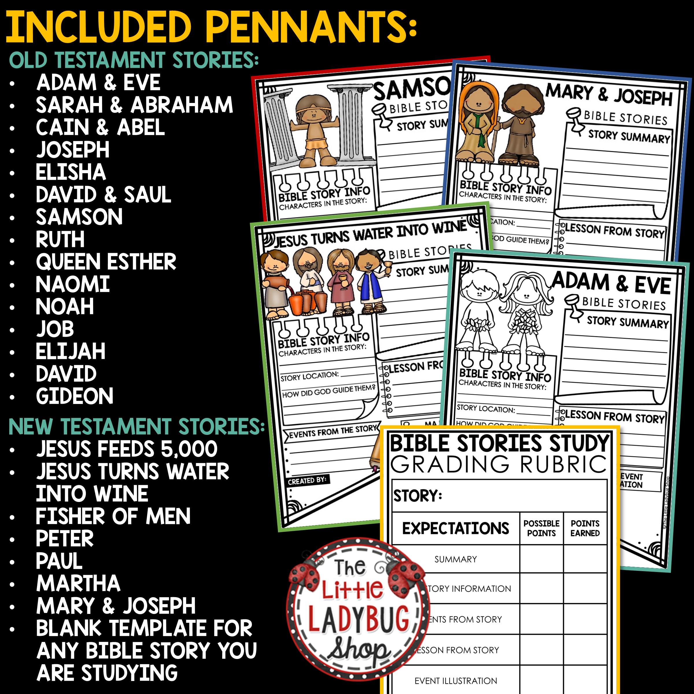 Christian Bible Stories | Bible Study Worksheets | Christian Homeschool ...