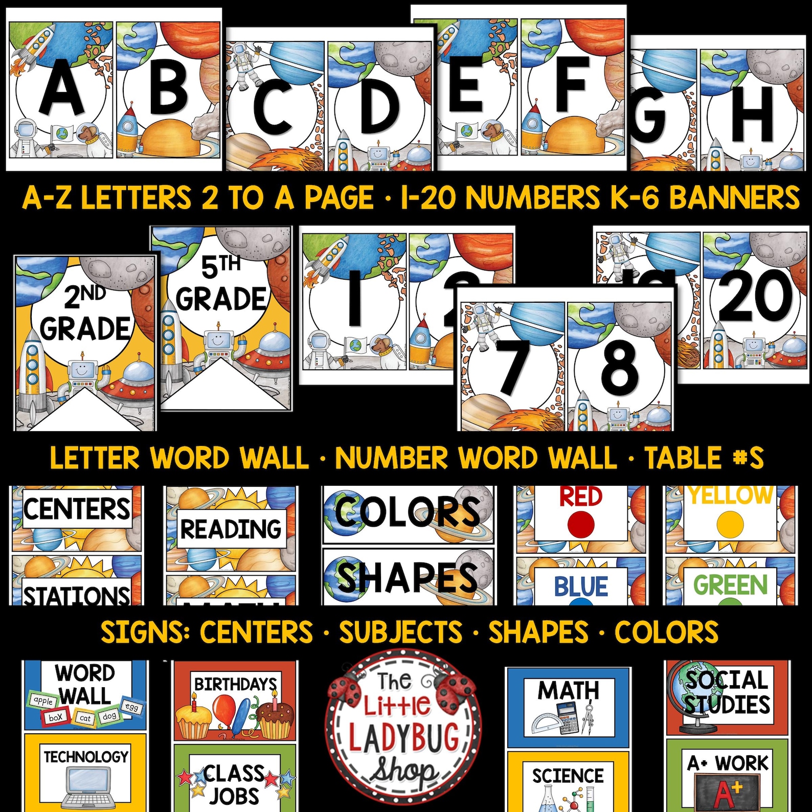 Space Theme Classroom Decor Bundle | Outer Space Theme Class Decor ...