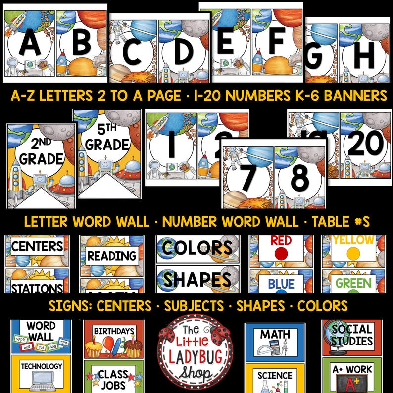 Space Theme Classroom Decor Bundle | Outer Space Theme Class Decor ...