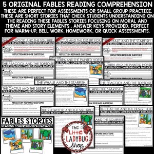 Fables Reading Passages | Fables Stories | Teaching Theme Activities ...