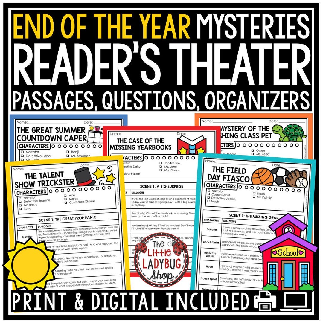 End of Year Readers Theater Scripts, 3rd 4th 5th Grade | End of the ...
