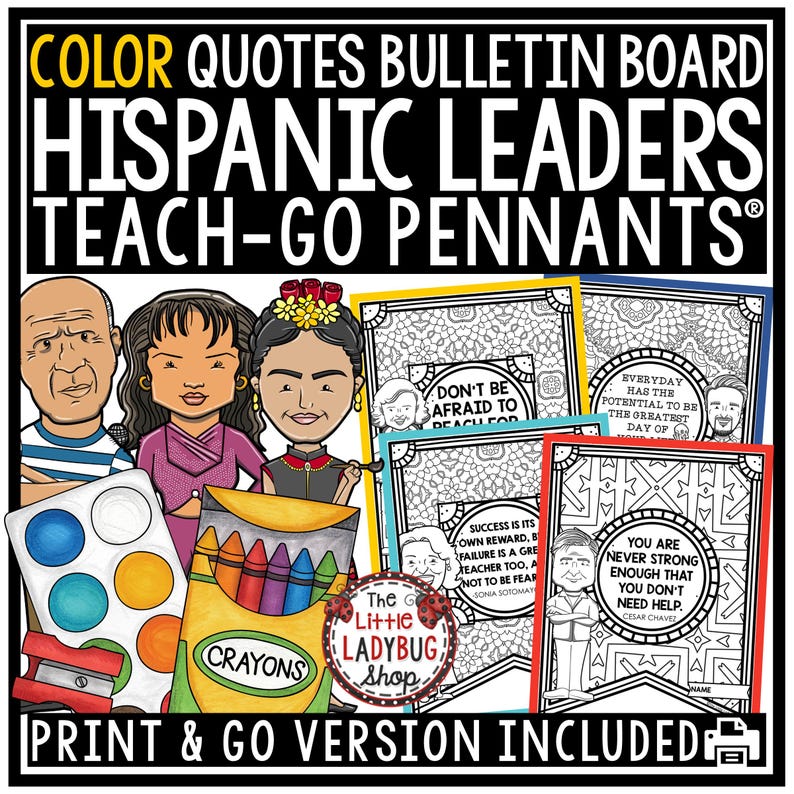 Hispanic Heritage Month Quotes Printable Bulletin Board | Hispanic ...
