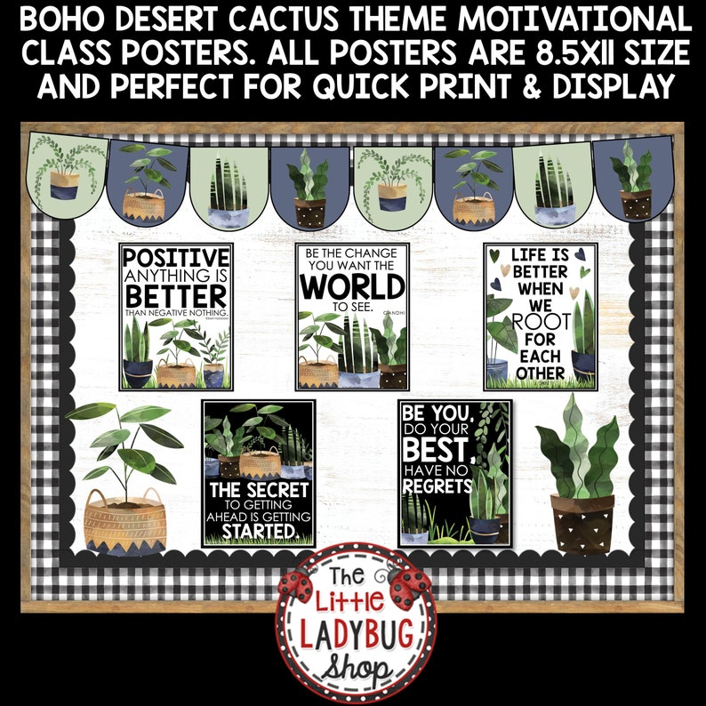 Boho Plants Theme Classroom Decor Bulletin Board | House Plants ...
