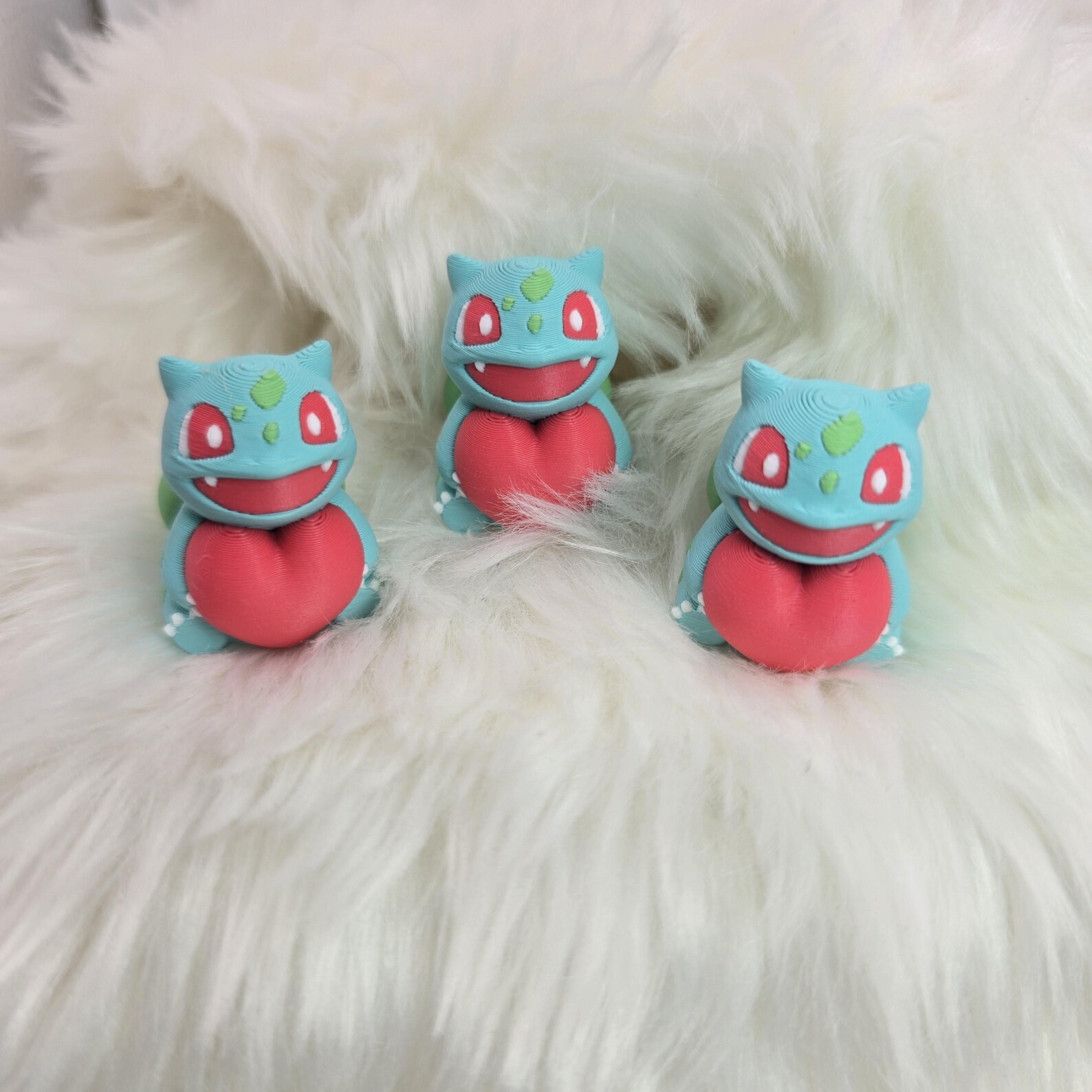Bulbasaur Valentine Fan Art Figure – Cute 3D Printed Pokémon Mini ...