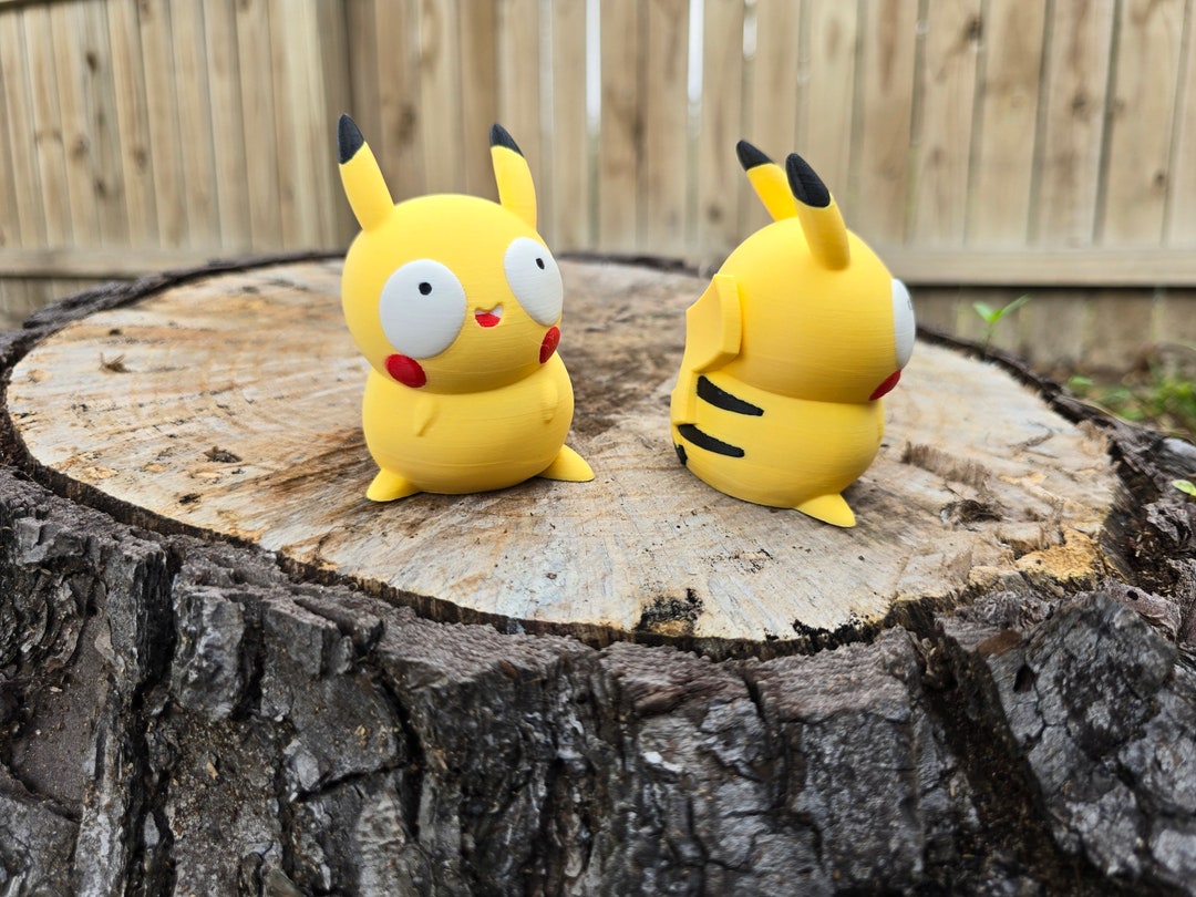Pikachu Fan Art Figurine – Derpy Cute 3D Printed Pokémon Mini – PLA ...