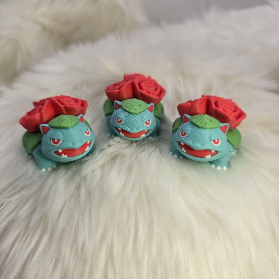 Venusaur Valentine Figurine Fan Art – Rose Back Design, Cute Pokémon ...