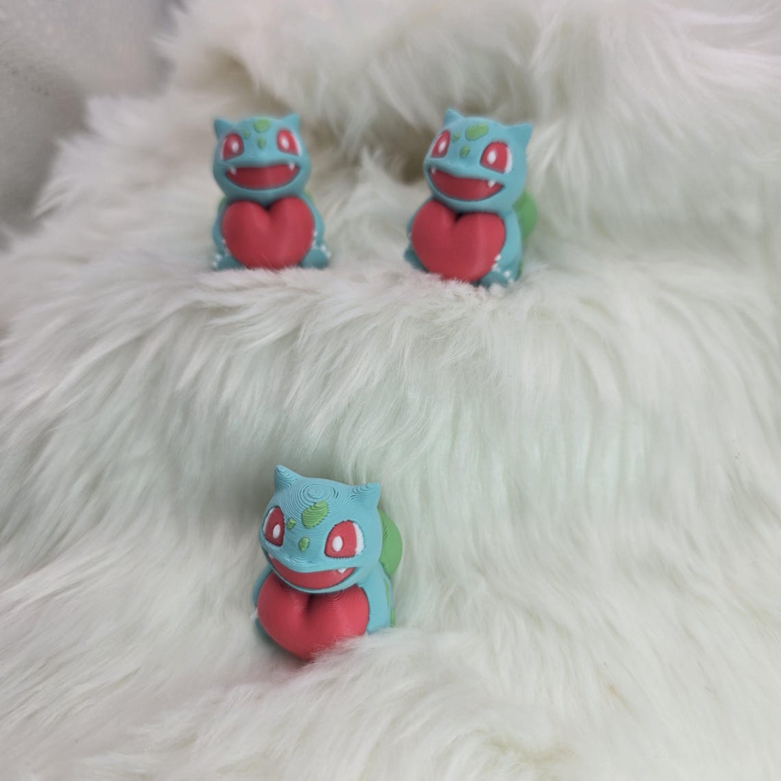 Bulbasaur Valentine Fan Art Figure – Cute 3D Printed Pokémon Mini ...