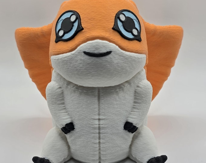 3D Printed Patamon Plush Figurine With Burlap Texture - Cute ...