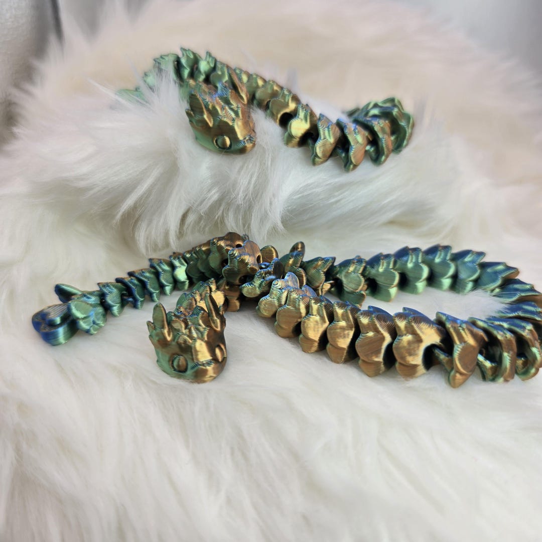 Cupid Snake Pocket Pal – 3D Printed Articulated Snake With Heart Tail ...
