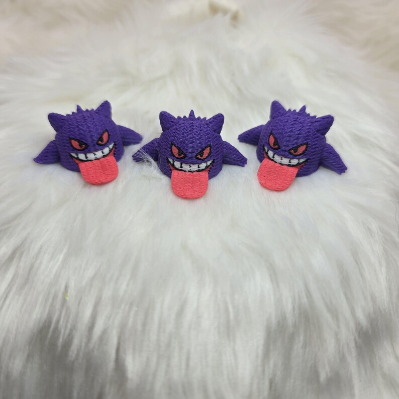 Gengar Fan Art Knit Look Figurine – 3D Printed Crochet Style Pokémon ...