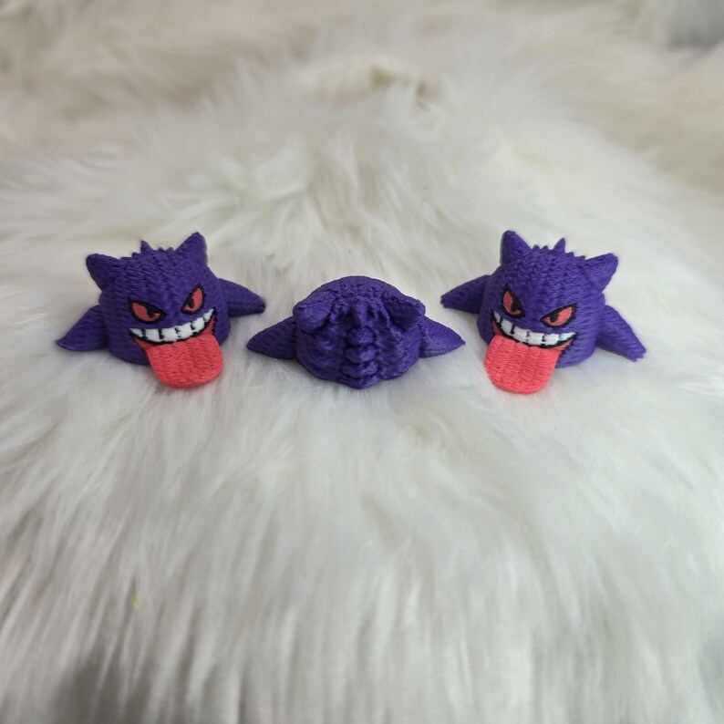 Gengar Fan Art Knit Look Figurine – 3D Printed Crochet Style Pokémon ...
