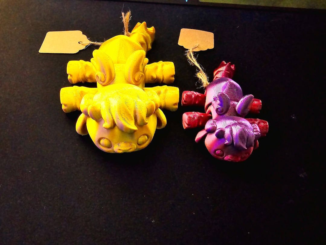 3D Printed Articulated Cupid Cow Fidget Toy - Etsy