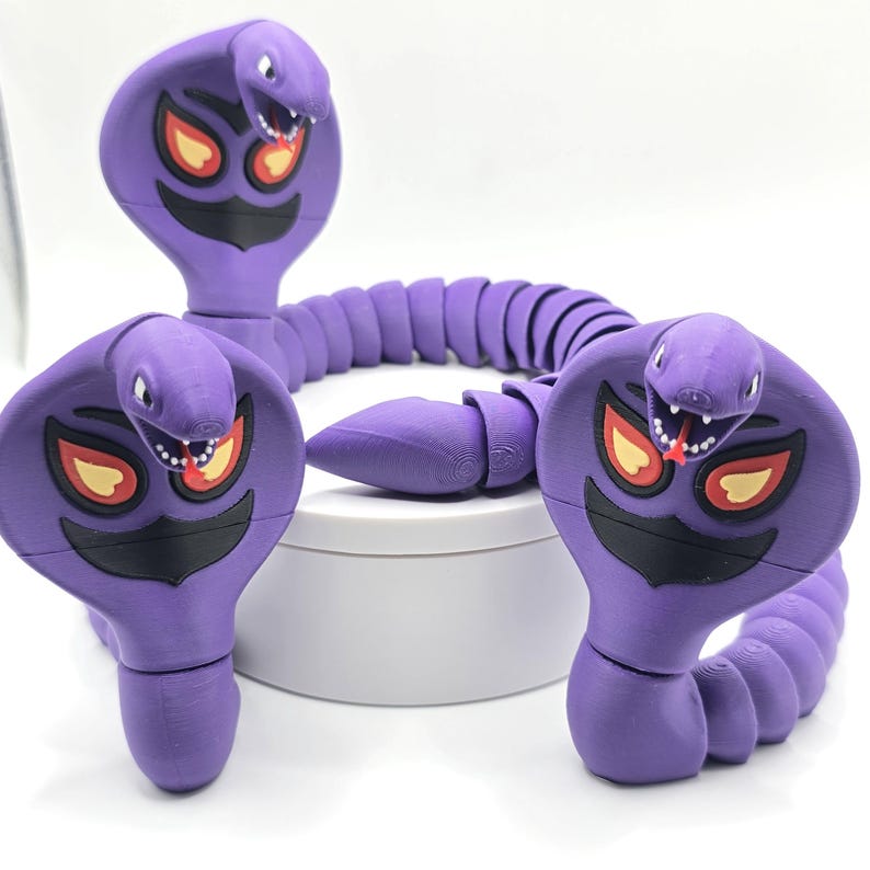 Articulated 3D Printed Arbok Fidget Toy Desk Decoration Stress Relief ...