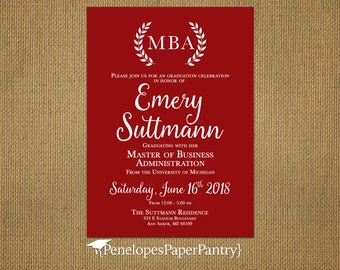 Mba graduation card | Etsy