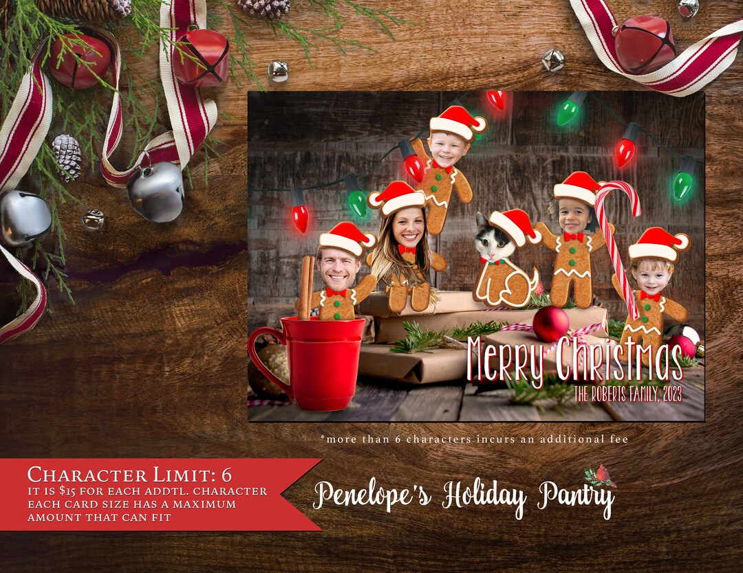 Funny Gingerbread Cookie Elves Christmas Photo Card Group Photo Card ...