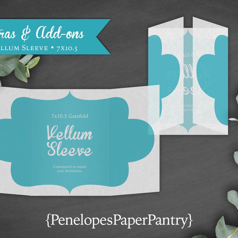 Printed Vellum Sleeves - Etsy