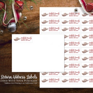 Funny Wild West Christmas Family Photo Card Personalized Cowboys Horses ...