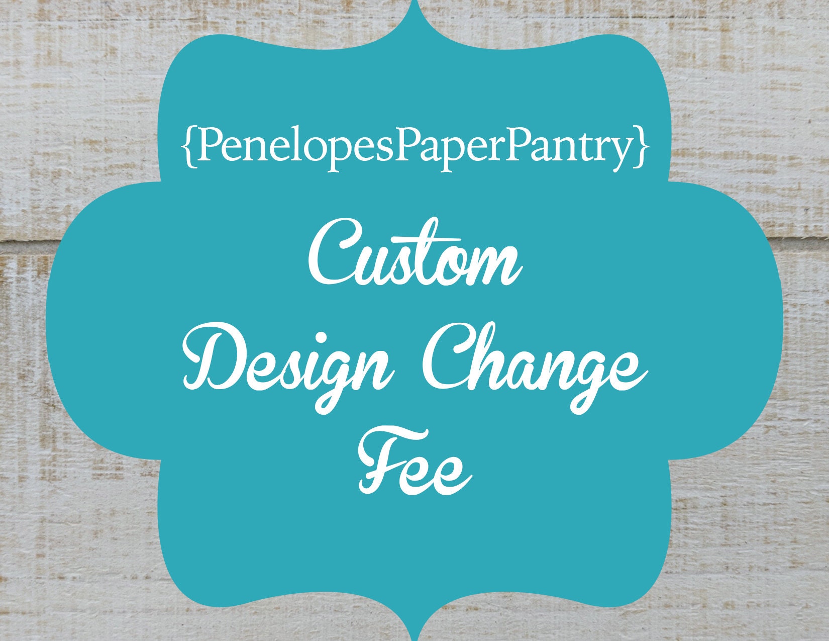 Custom Design Change - Etsy