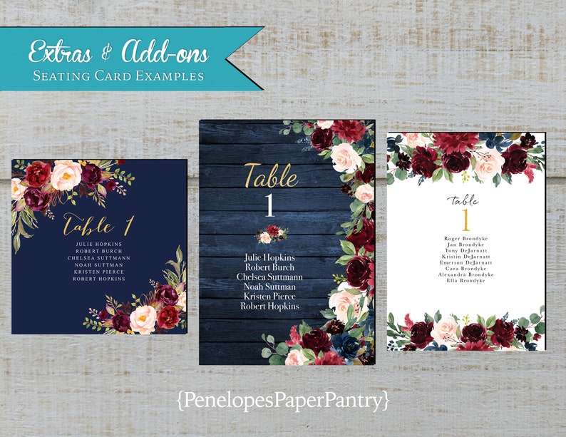 Custom Table Seating Cards,guest Names,table Placement Sign,seating ...