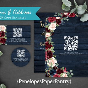 Wedding QR Code Back Print Circle Sticker Small Enclosure Card Submit ...