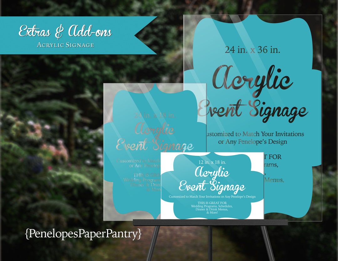 Large Acrylic Sign,personalize Sign, Printed Acrylic Sign, Three Sizes ...