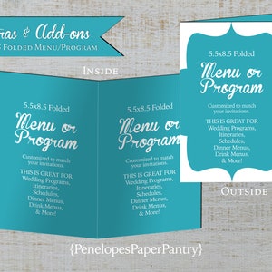 Custom Wedding Program,folded Program,finished Size 5.5x8.5,full Bleed ...