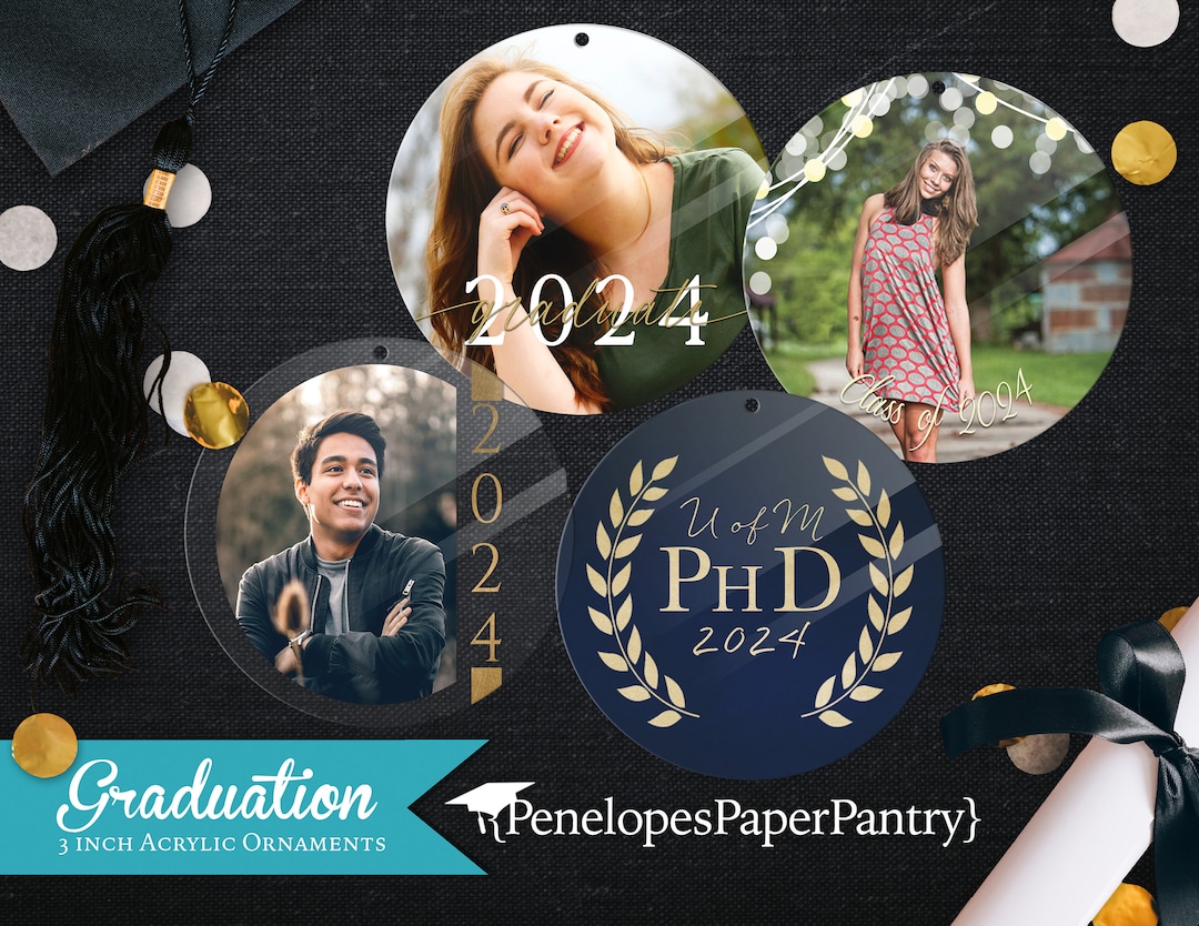 Unique Graduation Gift,keepsake,ornament,acrylic,4 Inch Circle,class of ...