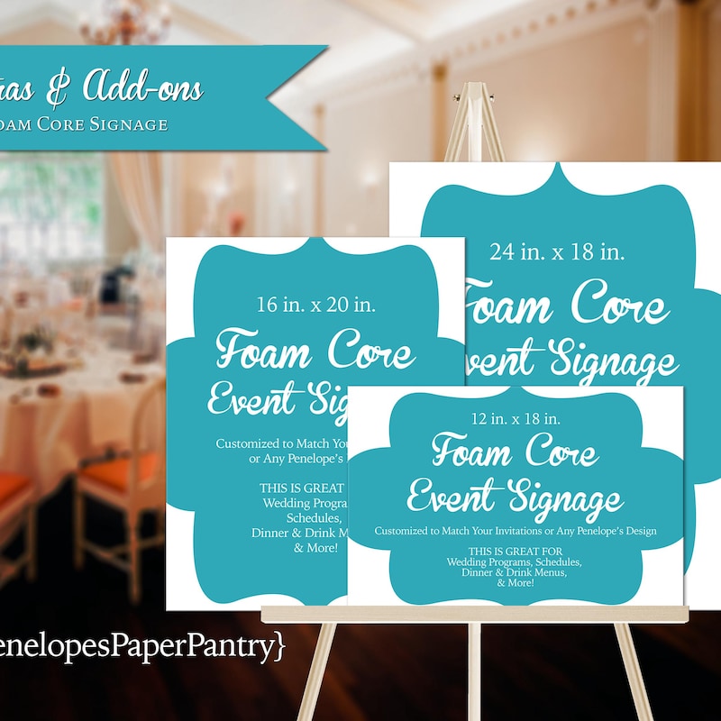 Foam Board Seating Signs - Etsy