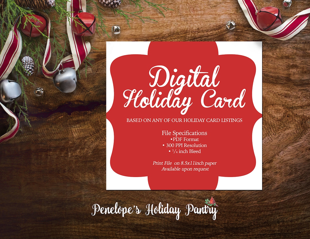 Digital Holiday Card Option - Etsy